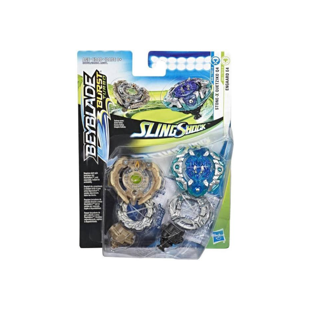 Beyblade Burst Turbo Stone-X Quetziko Q4 Versus Engaard E4 – HBK Happy ...