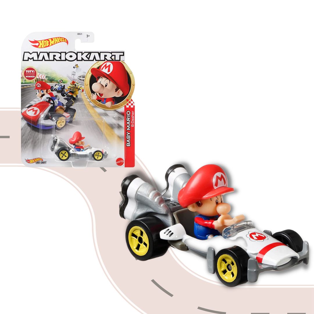 Hot Wheels MarioKart Baby Mario B-Dasher – HBK Happy Store